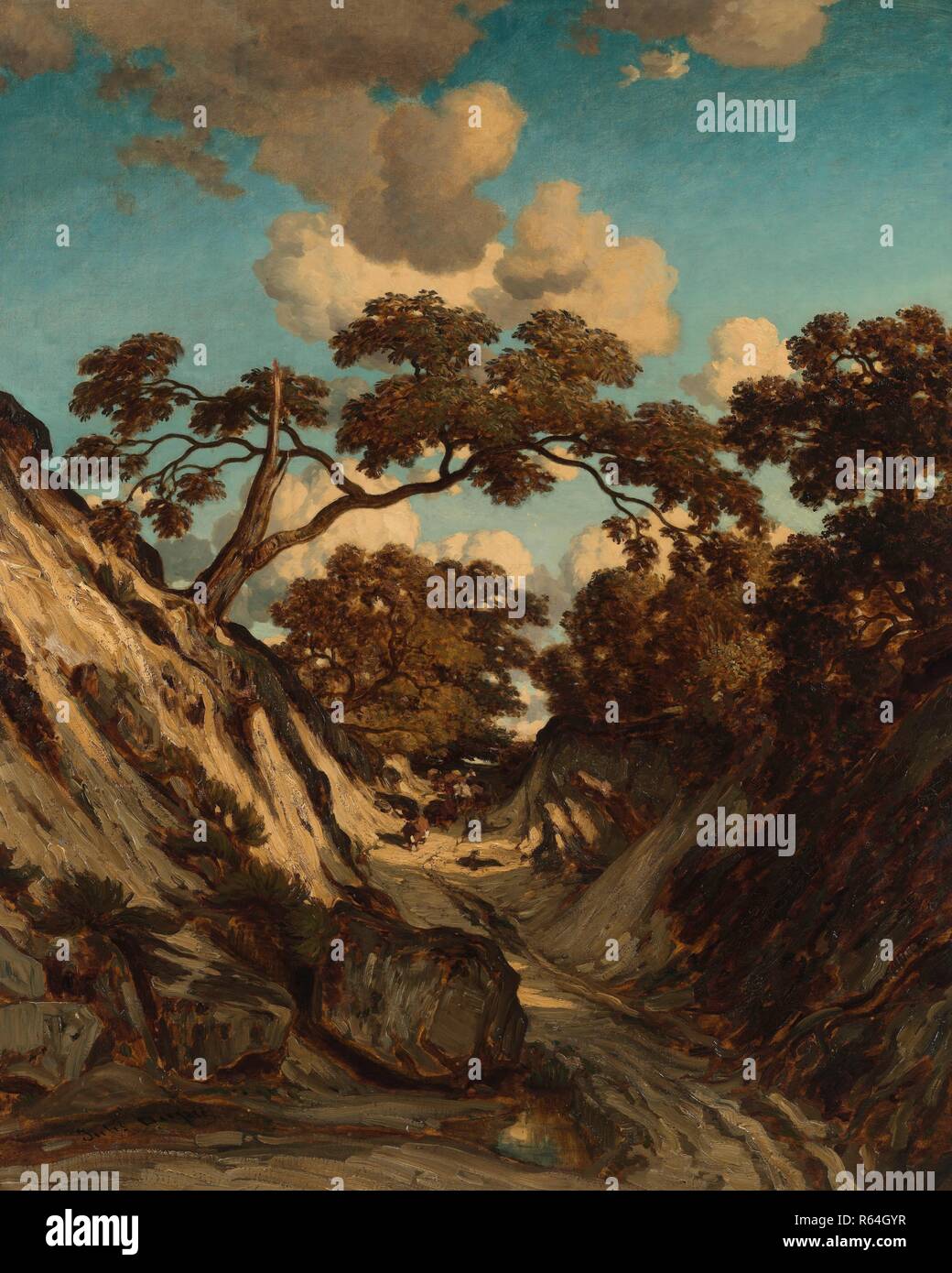 The Sunken Path. Date: 1835-1840. Dimensions: 101 cm x 81.8 cm, 126.2 ...