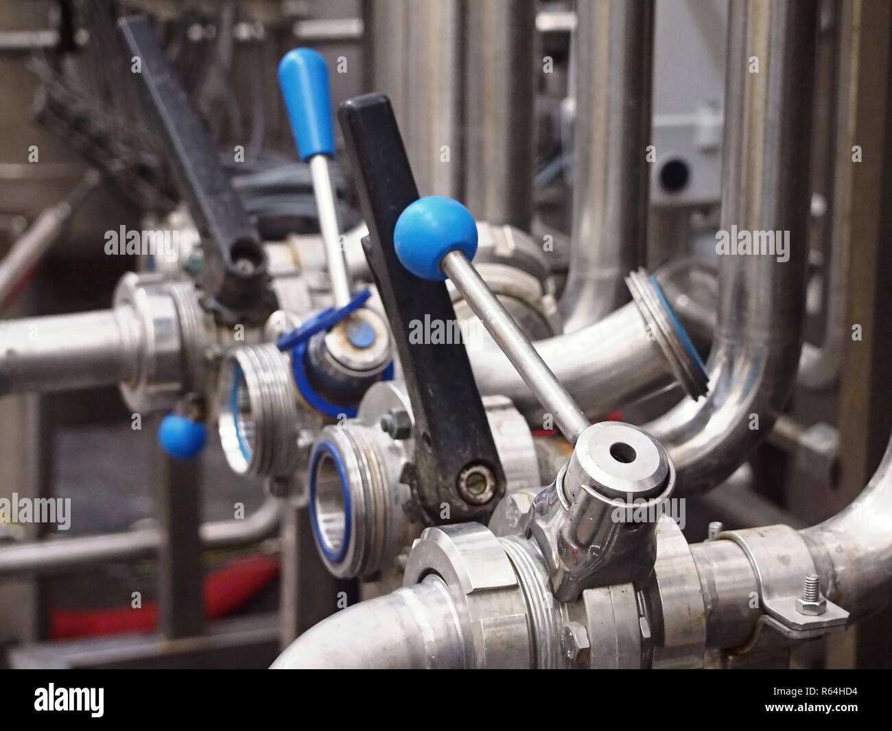 Pipes with valves Stock Photo - Alamy