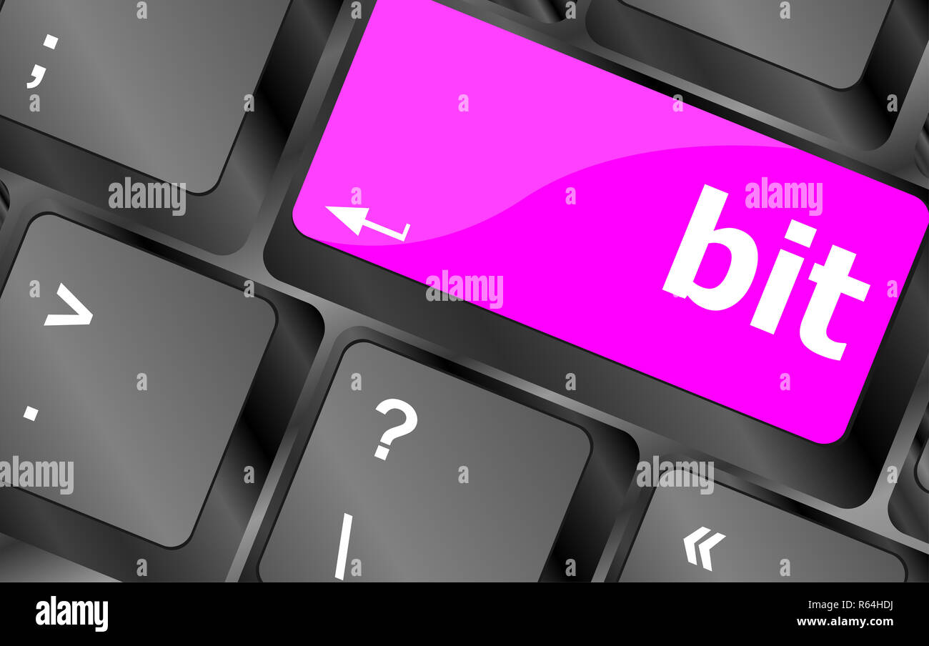 bit enter button on computer pc keyboard key Stock Photo - Alamy