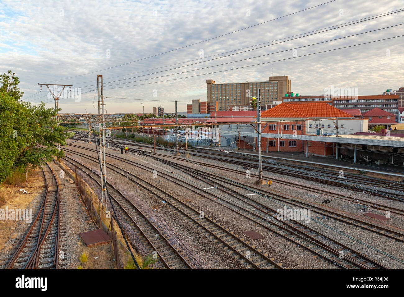 Pretoria railway station, the departing point for trains that travel ...
