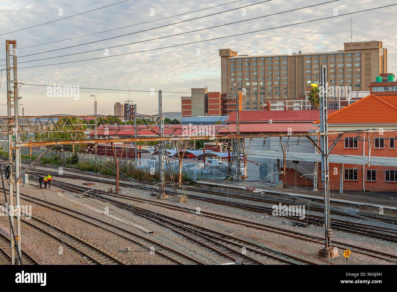 Pretoria railway station, the departing point for trains that travel ...