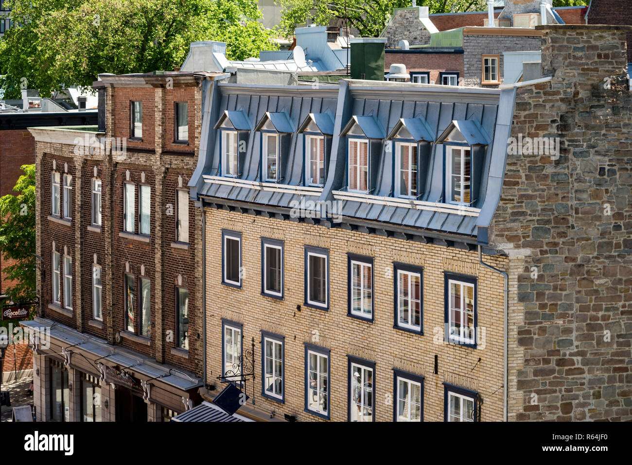 Old coloured buildings in Quebec City, Canada Stock Photo - Alamy
