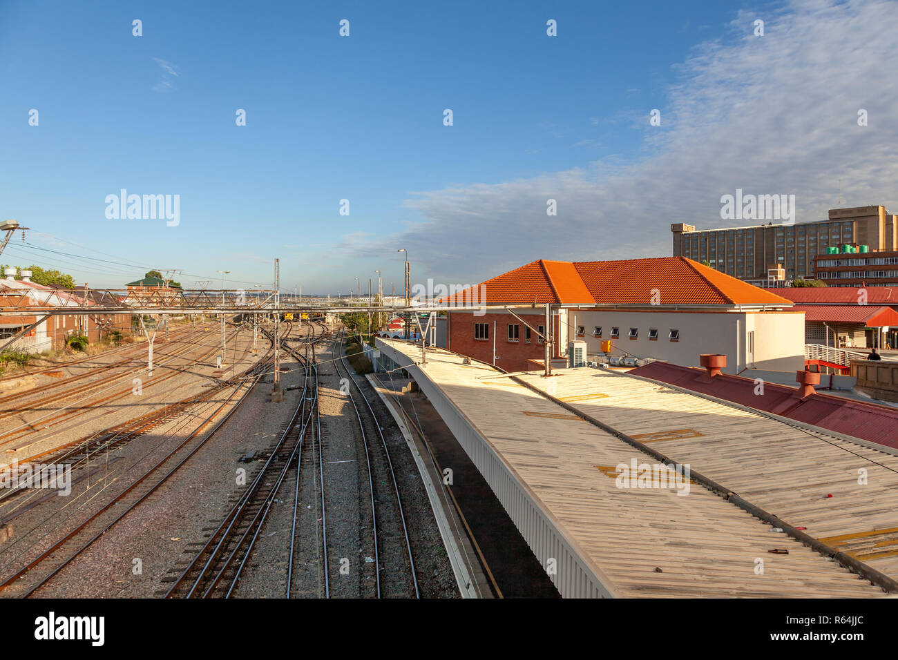 Pretoria railway station, the departing point for trains that travel ...