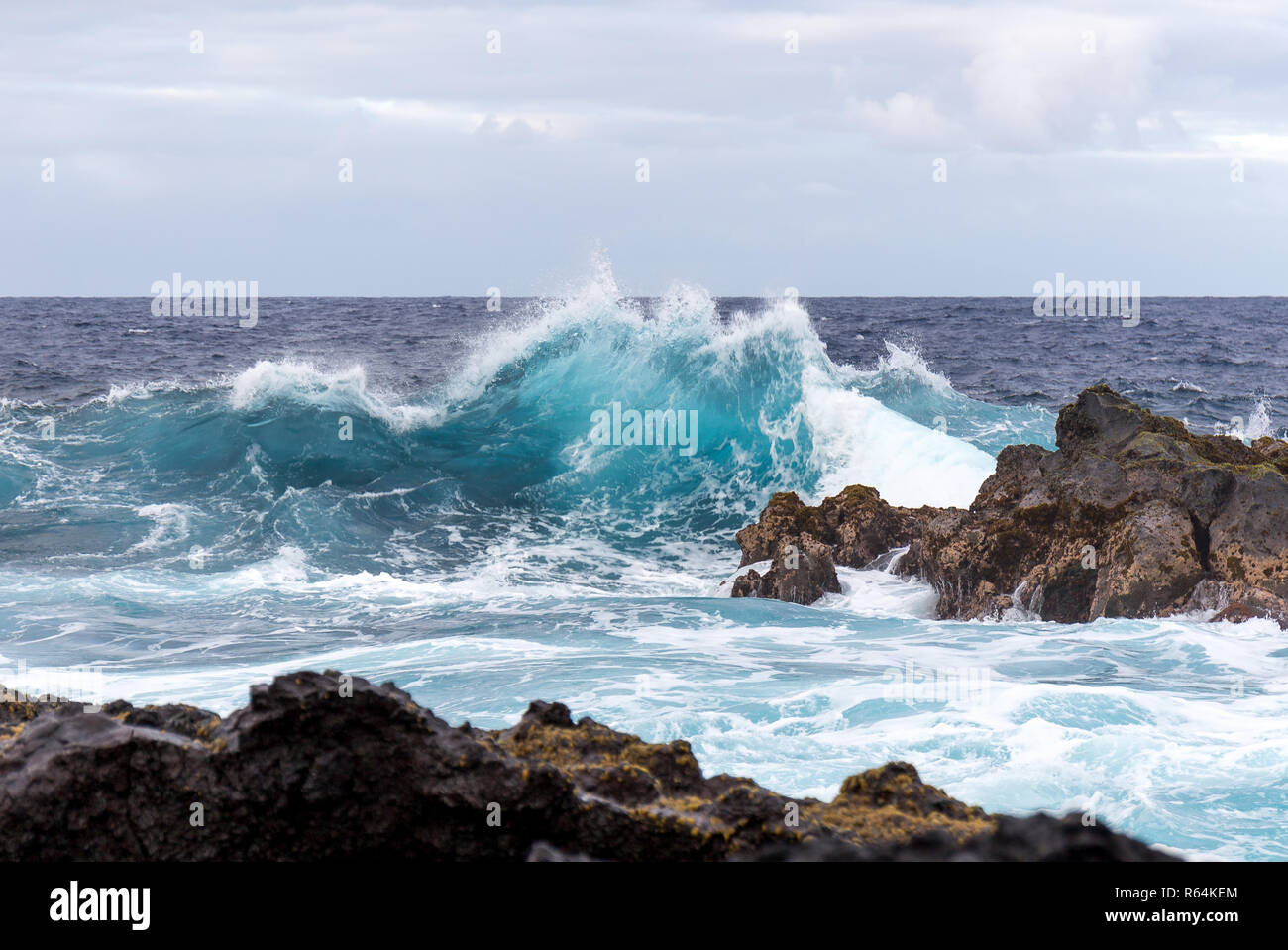 Hawaiian big waves Stock Photo - Alamy