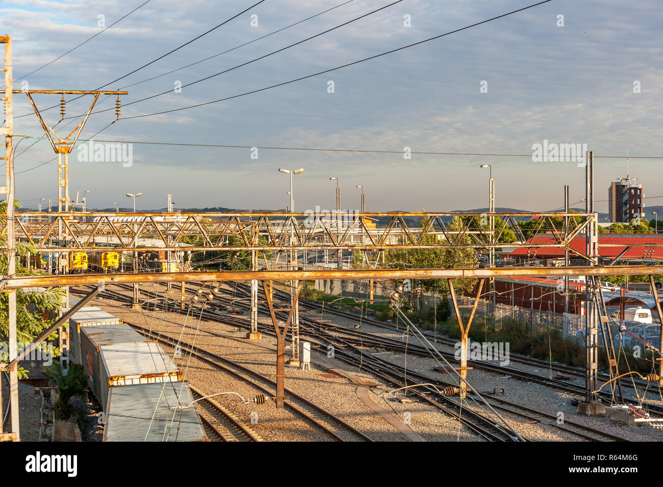 Pretoria railway station, the departing point for trains that travel ...