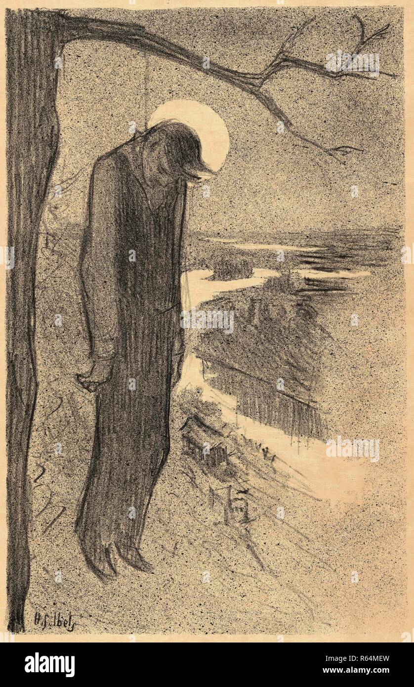 Hanged Man (Le pendu). Dimensions: 34.9 cm x 27.6 cm, 27.4 cm x 17.4 cm ...