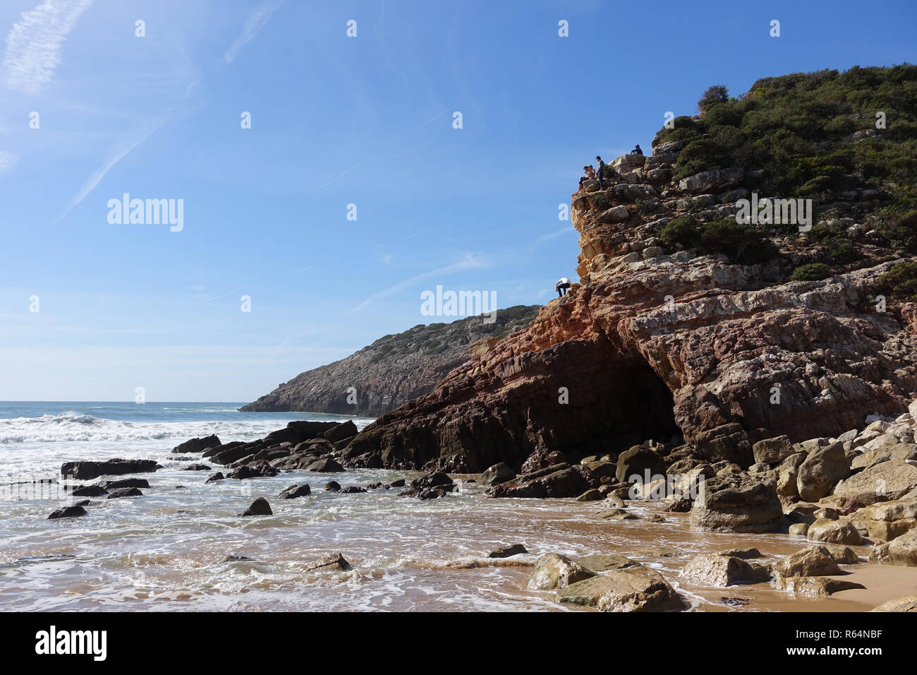 Praia do Zavial beach in the Algarve Portugal Stock Photo - Alamy