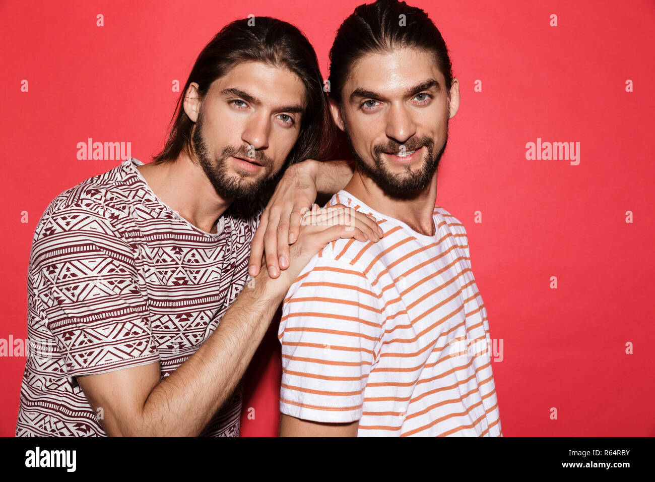Two young handsome brothers posing hi-res stock photography and images ...