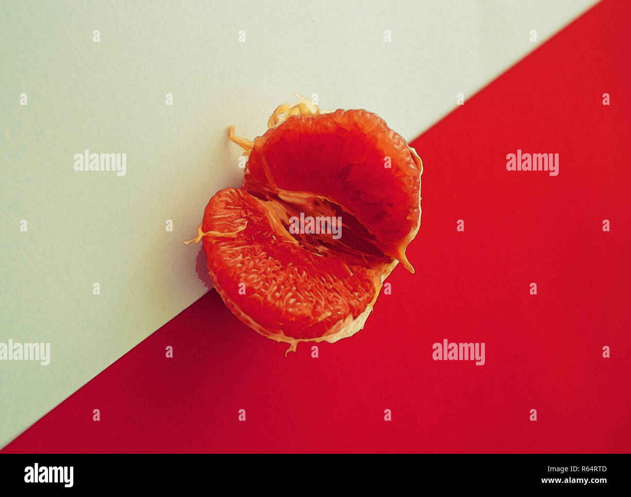 Blood orange fruit illustration hi-res stock photography and images - Alamy