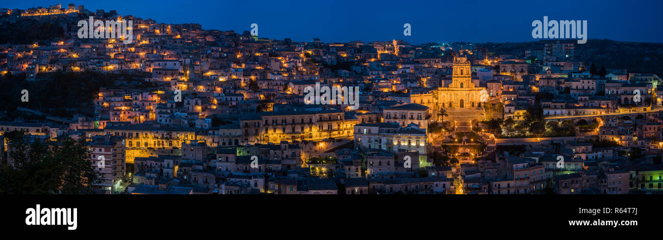Modica aerial sunset view hi-res stock photography and images - Alamy