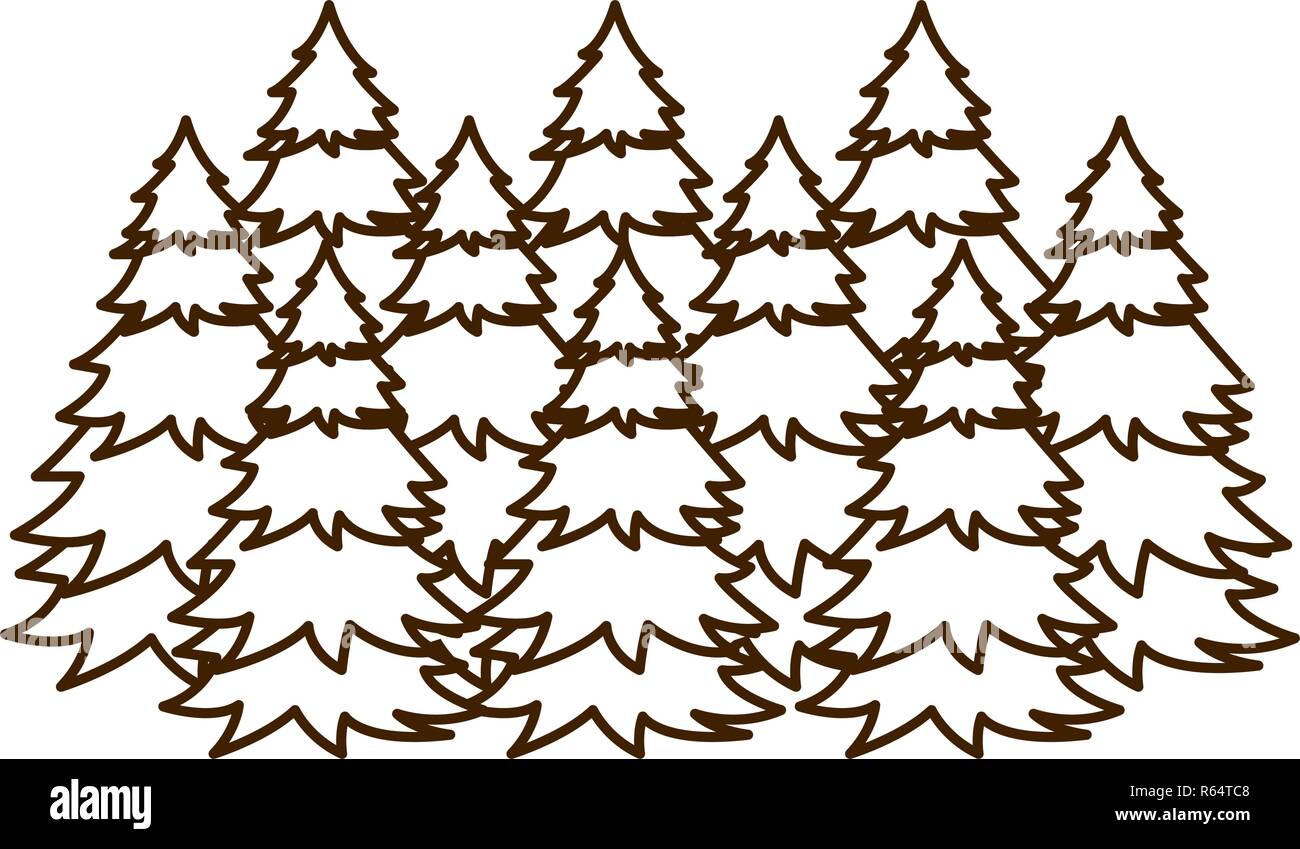 Landscape image line trees Stock Vector Images - Alamy