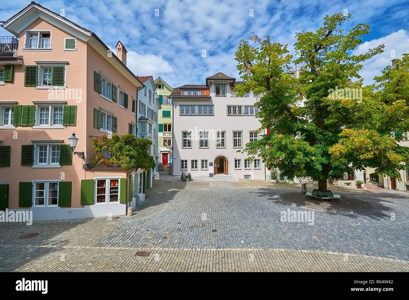 Square in Zurich Stock Photo - Alamy