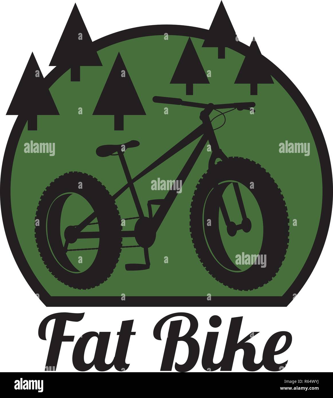 Fat bike fatbike bicycle biking Stock Vector Images - Alamy