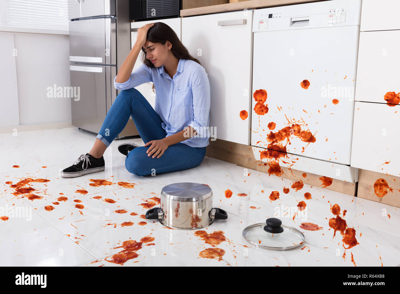 Mess On Kitchen Floor High Resolution Stock Photography and Images - Alamy