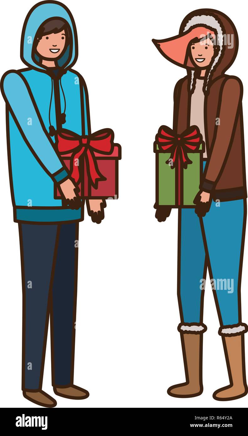 Couple shop box buy Stock Vector Images - Alamy