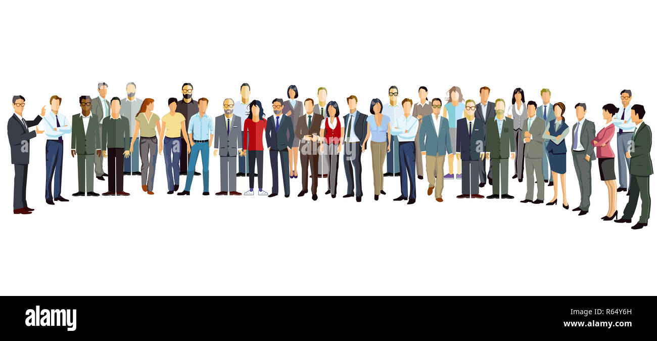 group of people stand upright Stock Photo - Alamy