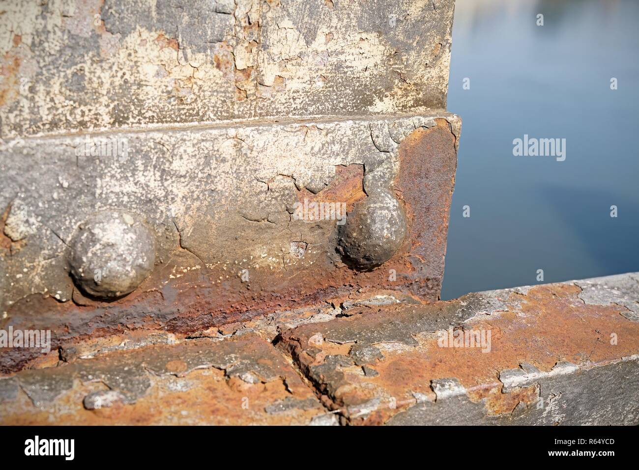 Rust iron rivet riveted hi-res stock photography and images - Alamy