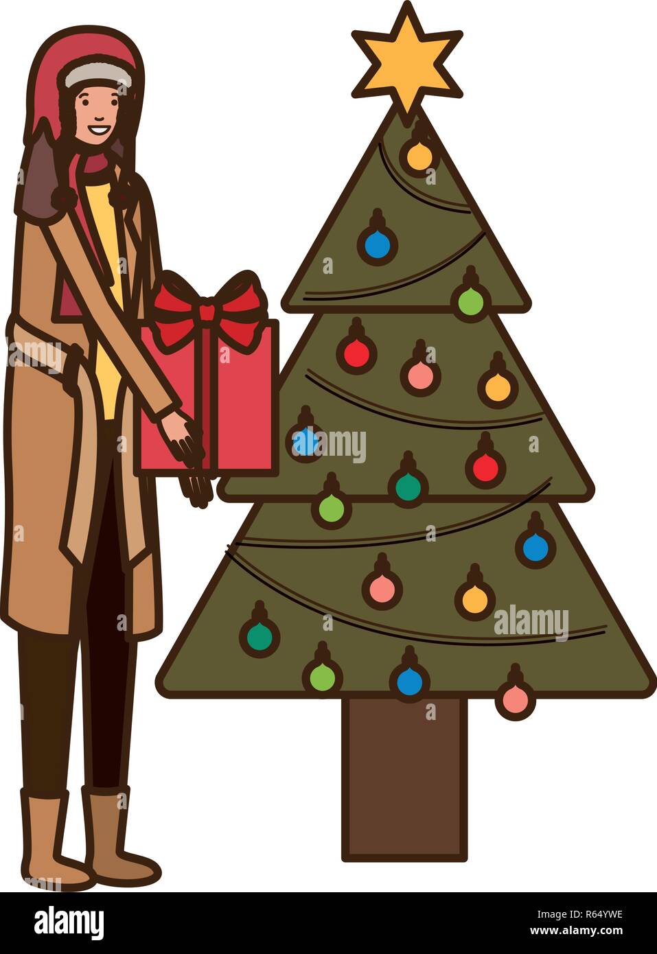 Man winter clothes gift Stock Vector Images - Alamy