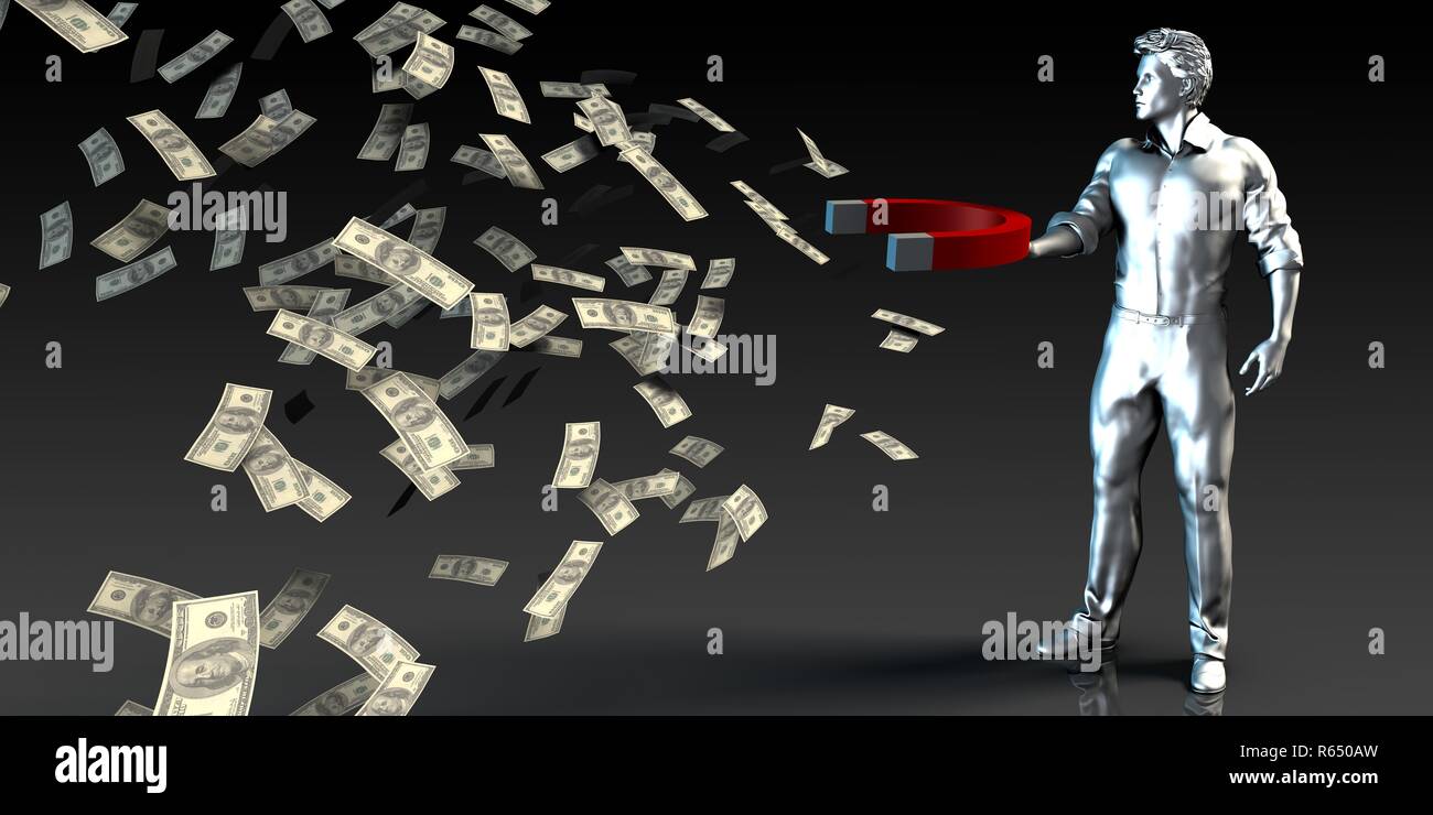 Magnet pulling money hi-res stock photography and images - Alamy