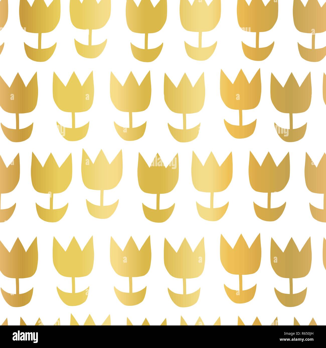Gold foil tulip flower vector seamless pattern Stock Vector Image & Art ...
