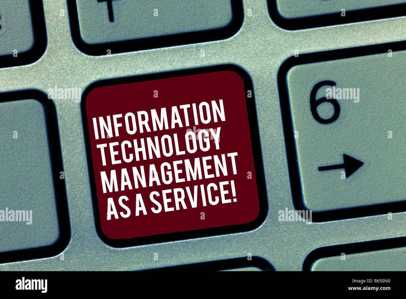 Text sign showing Information Technology Management As A Service ...