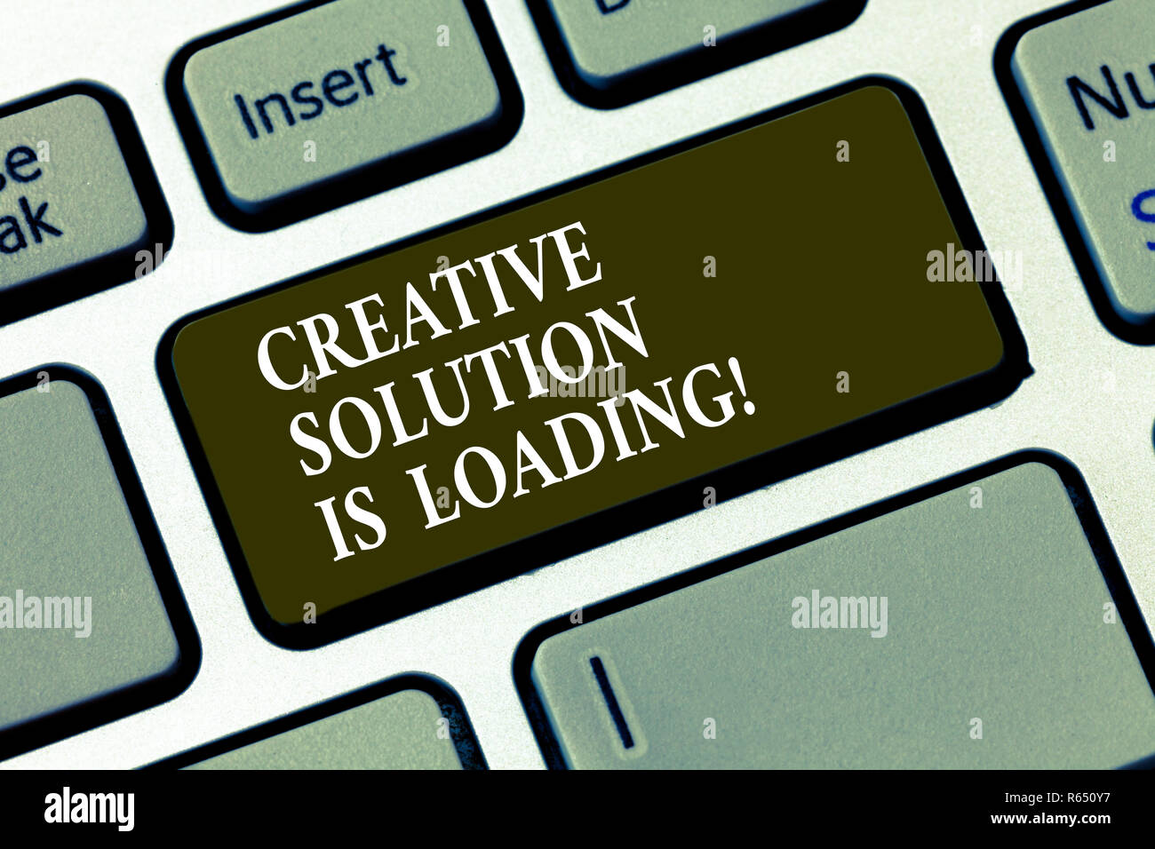 Handwriting text Creative Solution Is Loading. Concept meaning ...