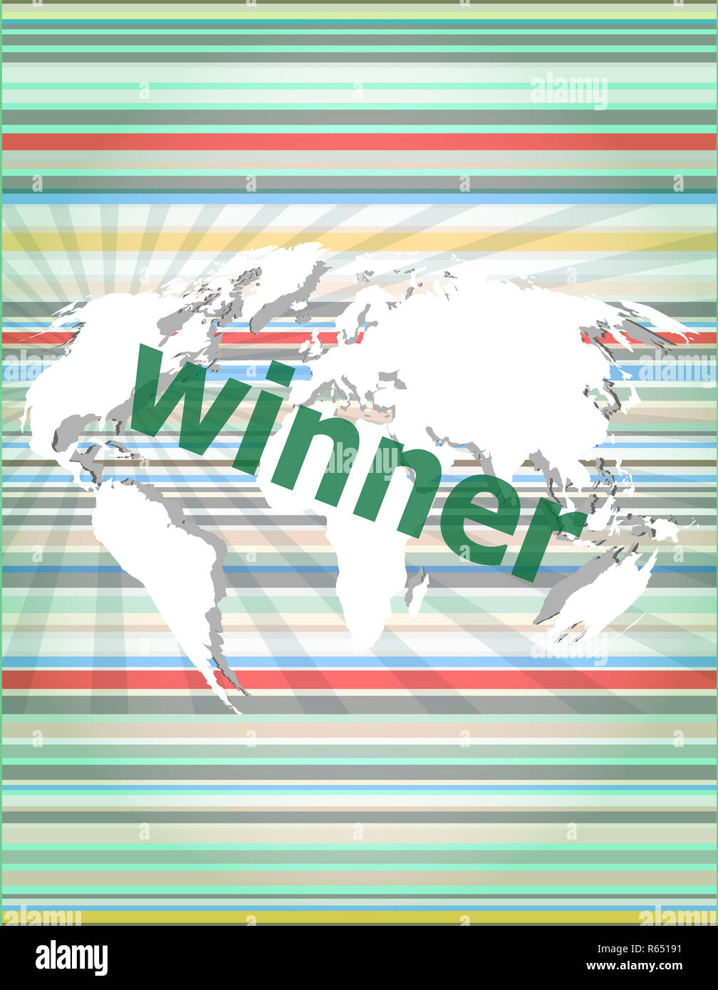 Winner word on digital screen. concept of citation, info, testimonials ...