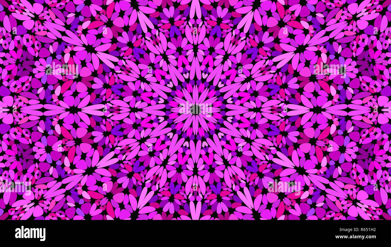 Purple floral mosaic mandala pattern wallpaper - symmetrical vector ...