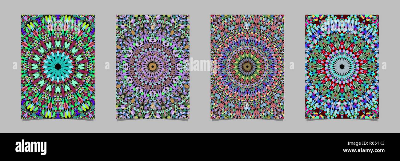 Colorful abstract floral mosaic mandala pattern poster background ...