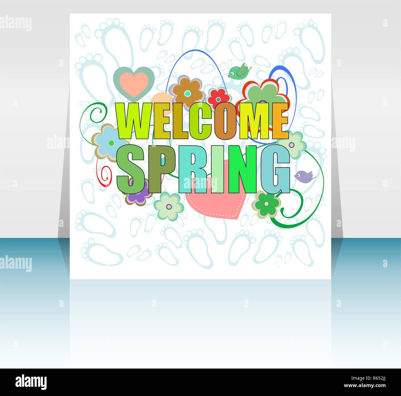 Welcome Spring Holiday Card Stock Photo - Alamy