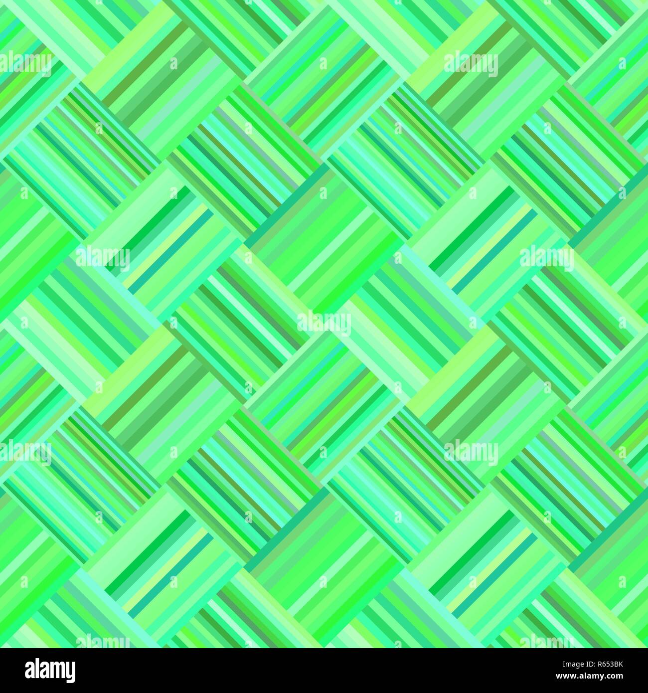 Green diagonal striped mosaic pattern background - seamless design ...
