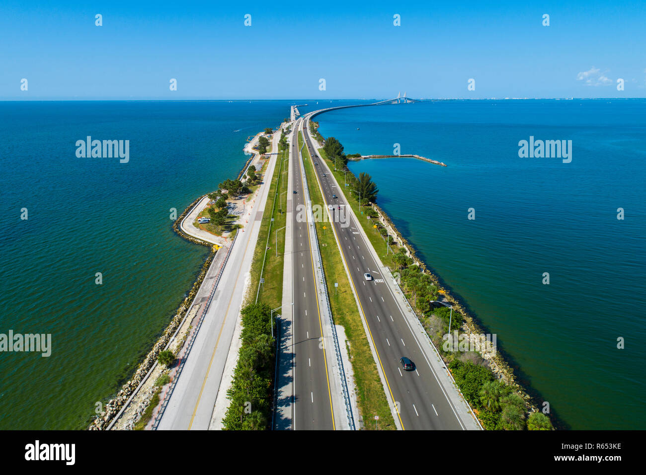 Causway on interstate I-275 the southern part of the causeway that ...