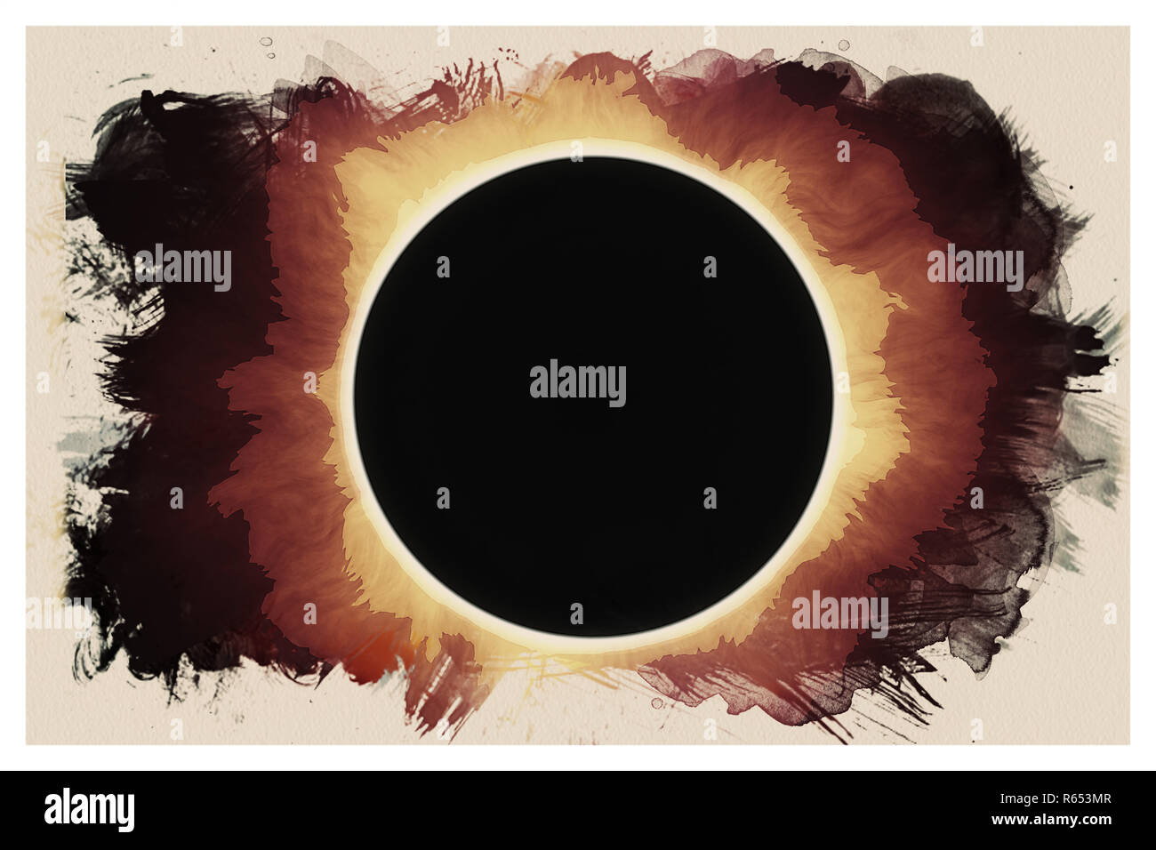 Phenomenon of solar eclipse Cut Out Stock Images & Pictures - Alamy