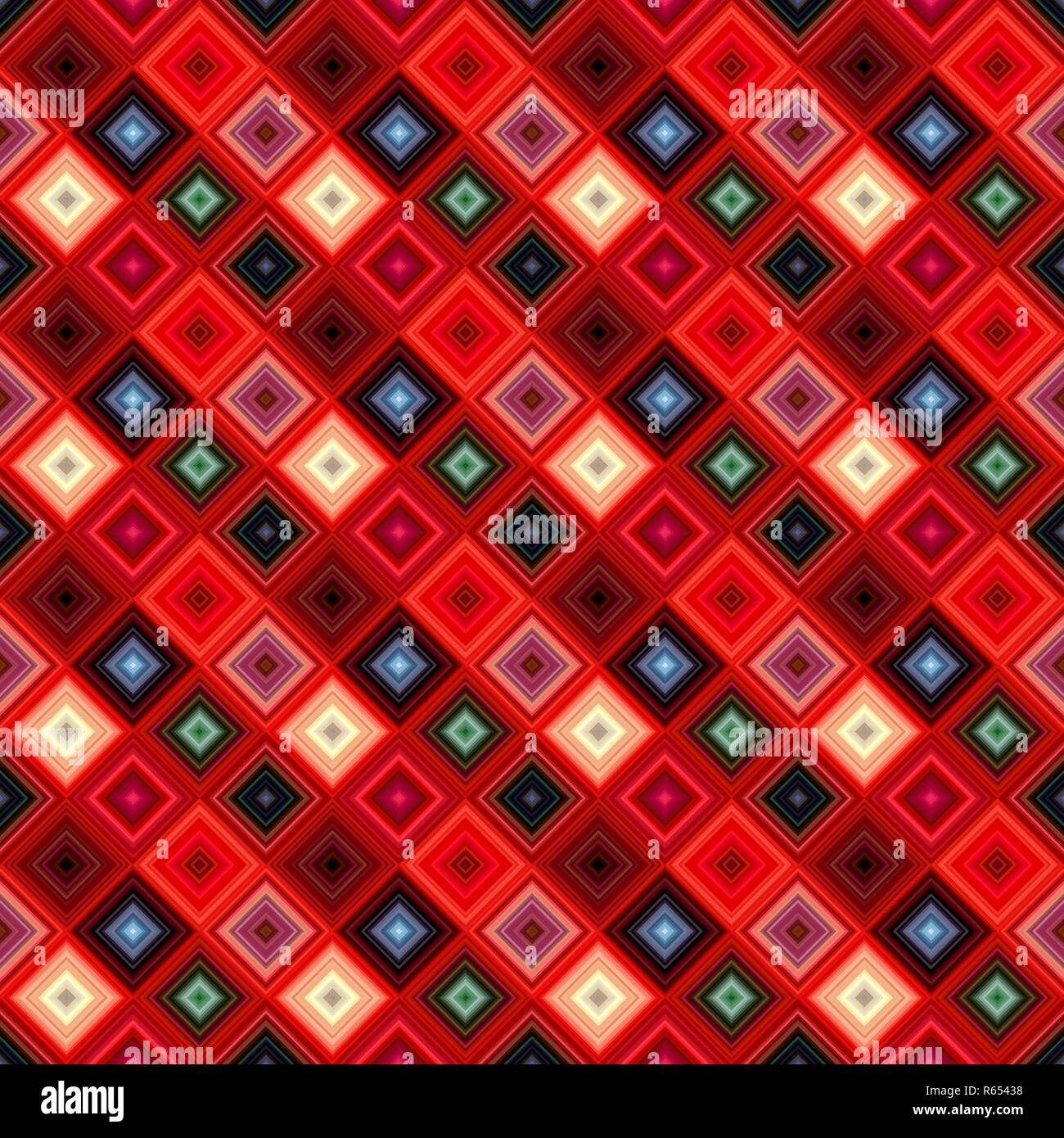 Colorful Seamless Diagonal Square Tile Mosaic Pattern Background Vector Wall Illustration