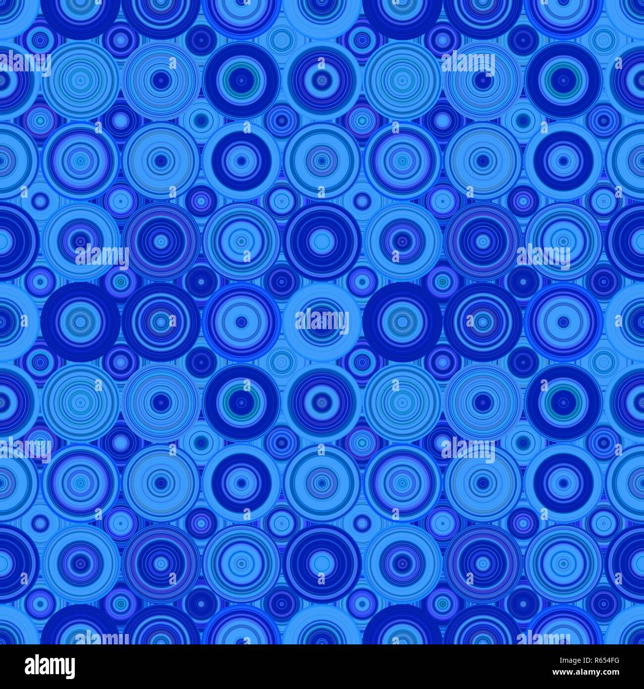 Blue geometrical circle pattern background - seamless illustration ...