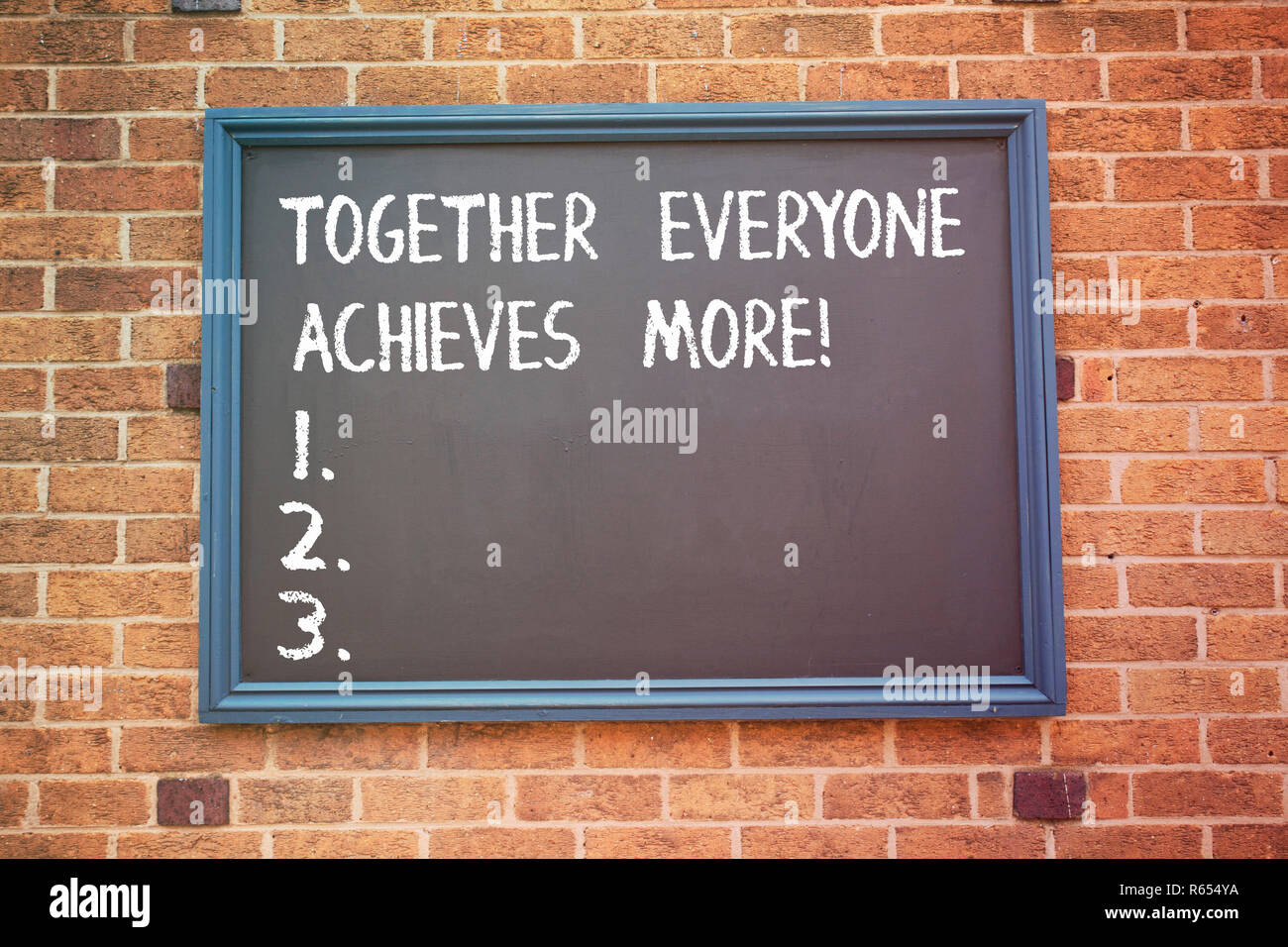 Word writing text Together Everyone Achieves More. Business concept for ...