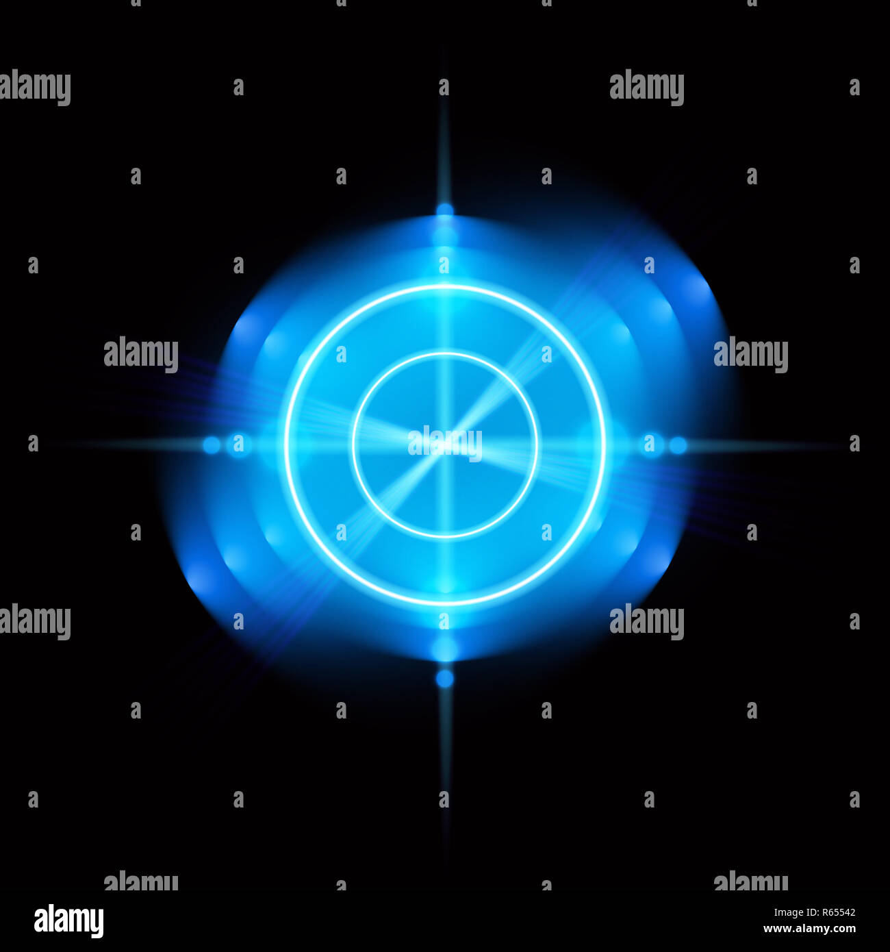 Neon Target isolated. Game Interface Element. Vector illustration Stock ...
