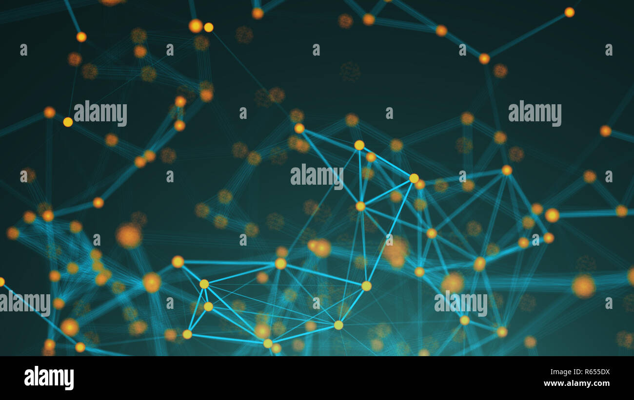 Abstract connection dots. Technology background. Digital illustration ...