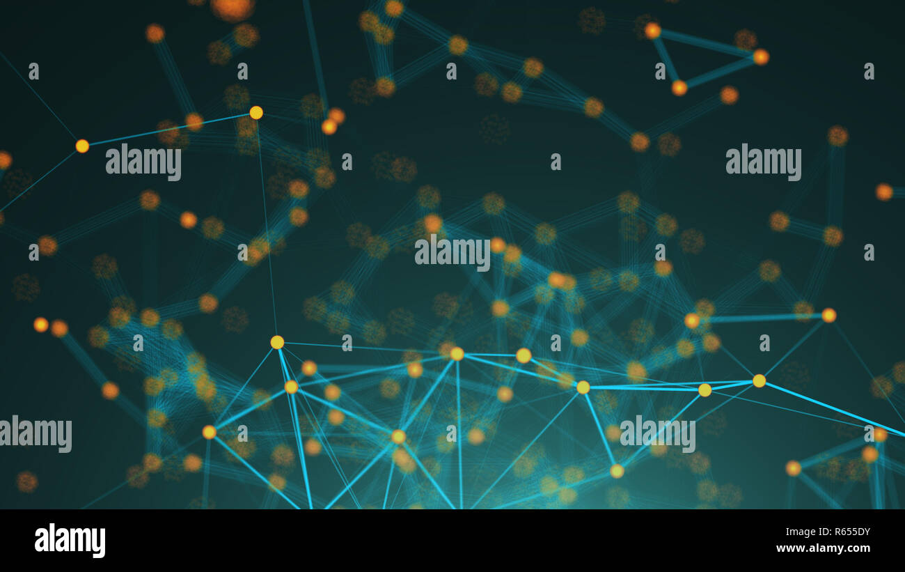 Abstract connection dots. Technology background. Digital illustration ...