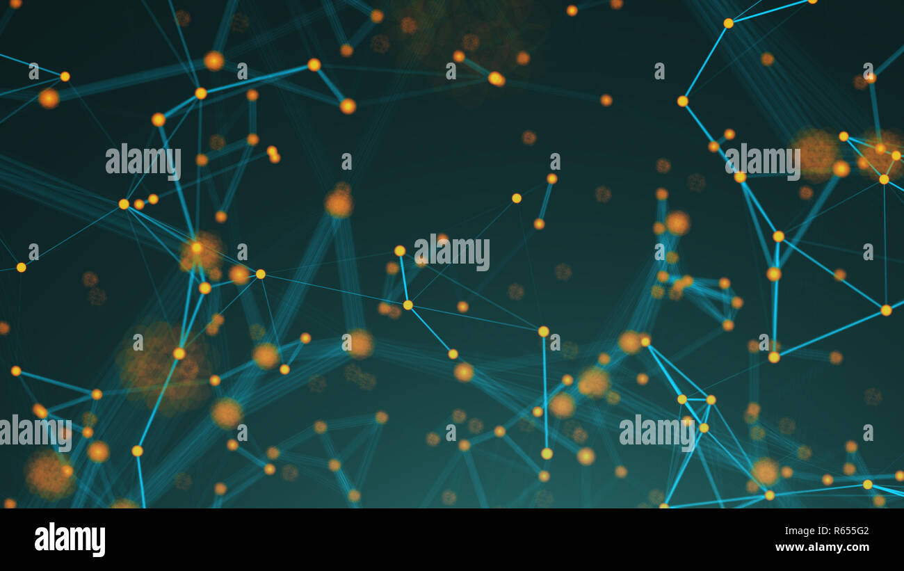 Abstract connection dots. Technology background. Digital illustration ...