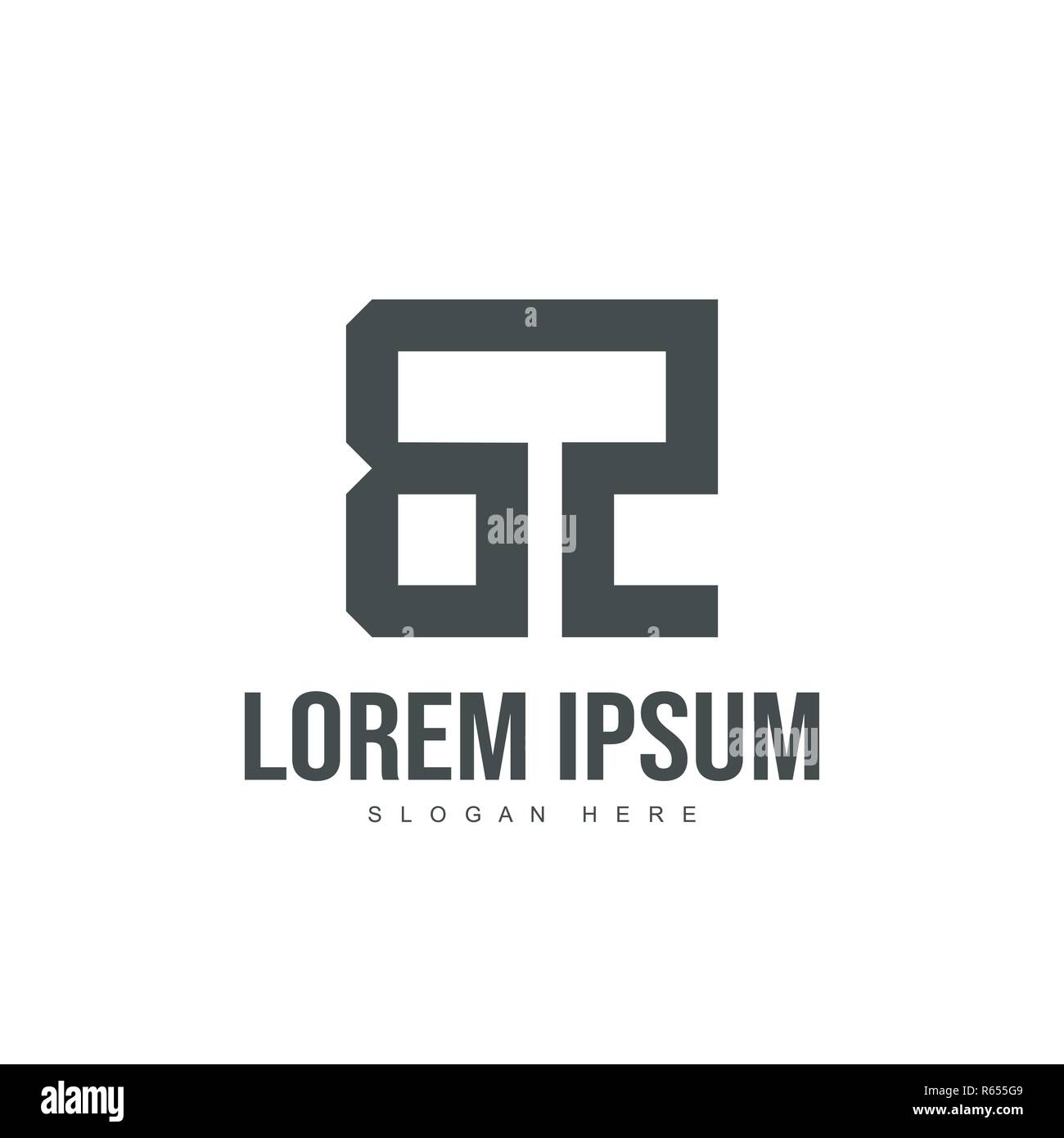 BZ Letter logo design. Initial letter logo template design Stock Vector ...
