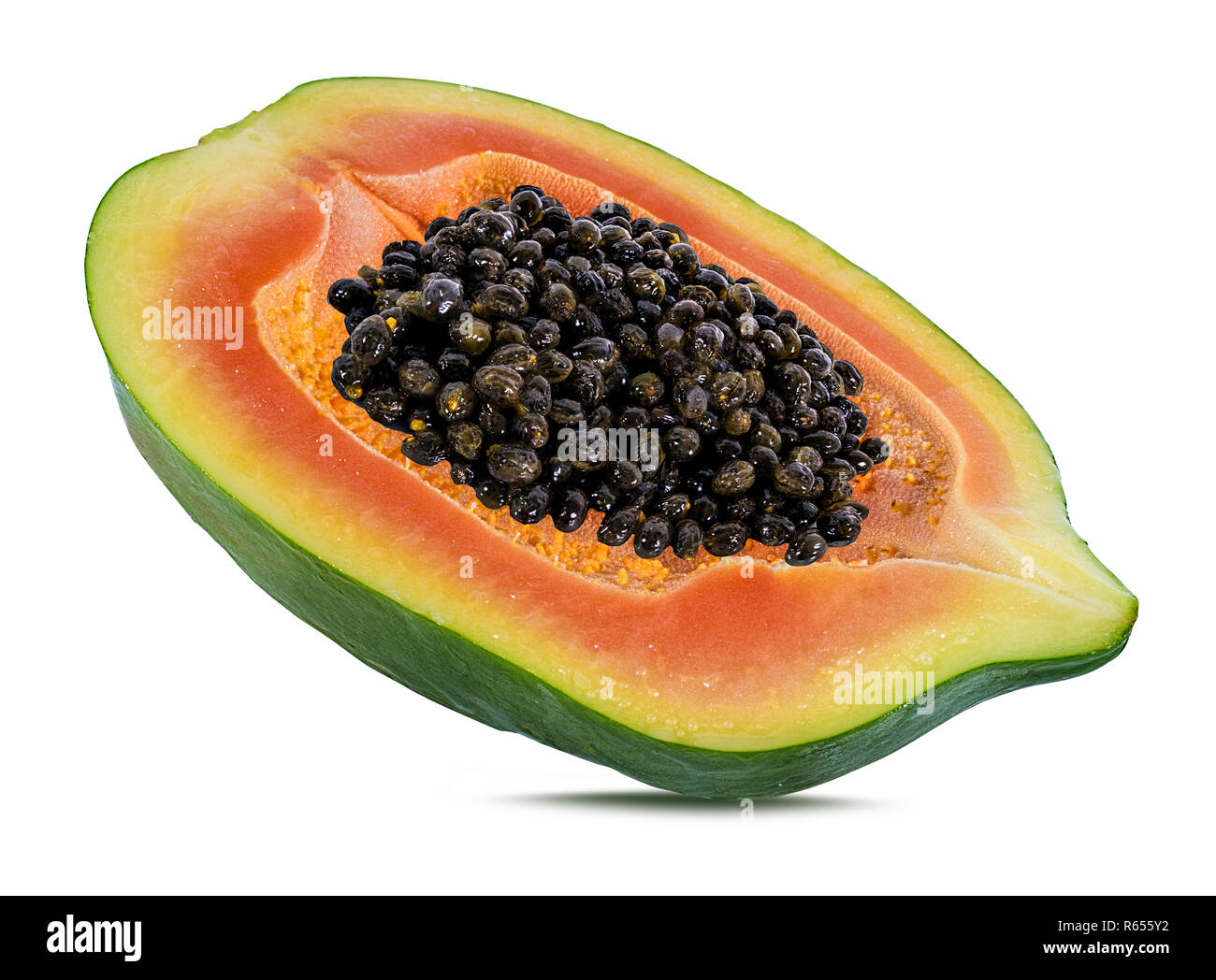 papaya isolated on a white background Stock Photo - Alamy