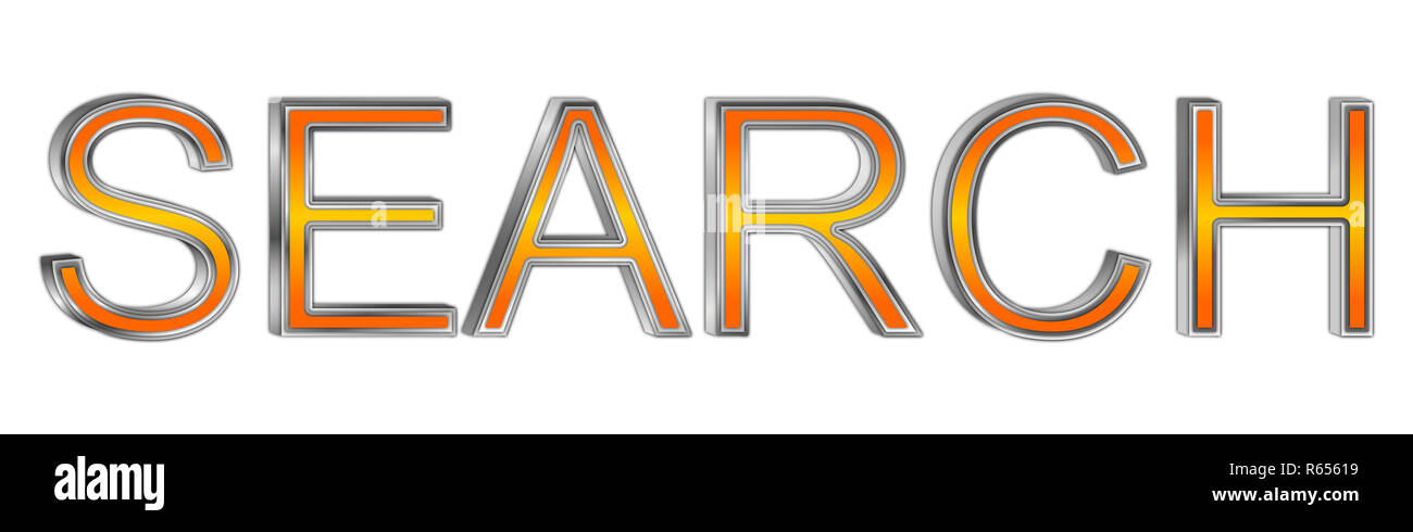 orange Search - 3D illustration Stock Photo - Alamy