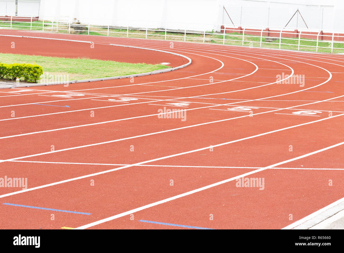 Red Running Track in Sport Field, Track Background Stock Photo - Alamy