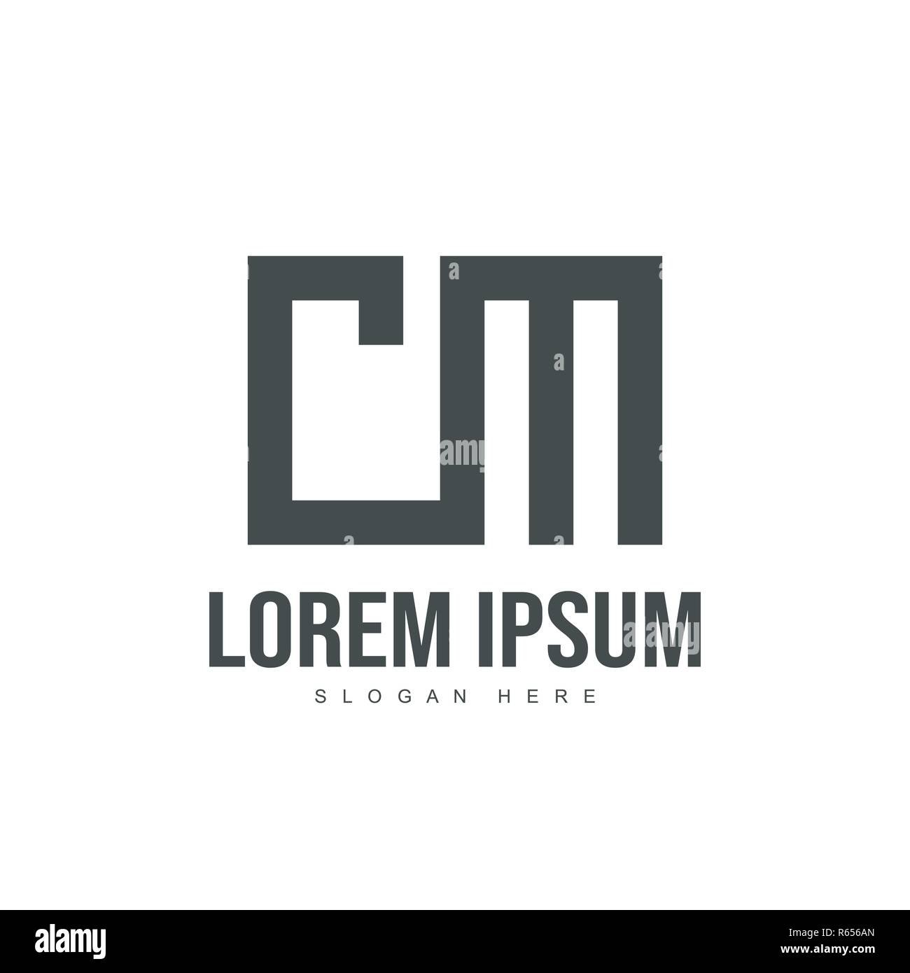 CM Letter logo design. Initial letter logo template design Stock Vector ...