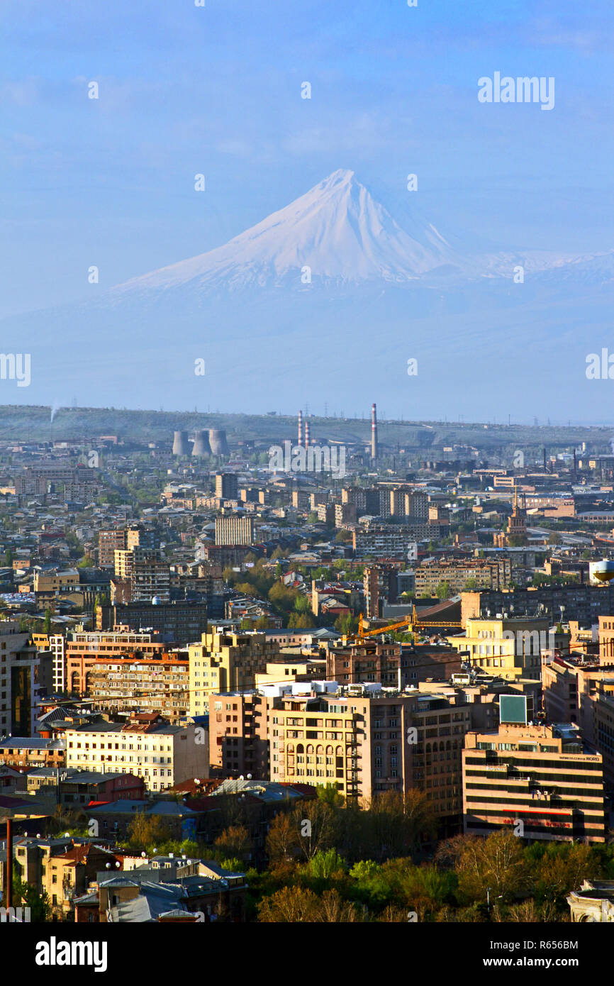 Legendary mount Ararat and Yerevan city Stock Photo - Alamy