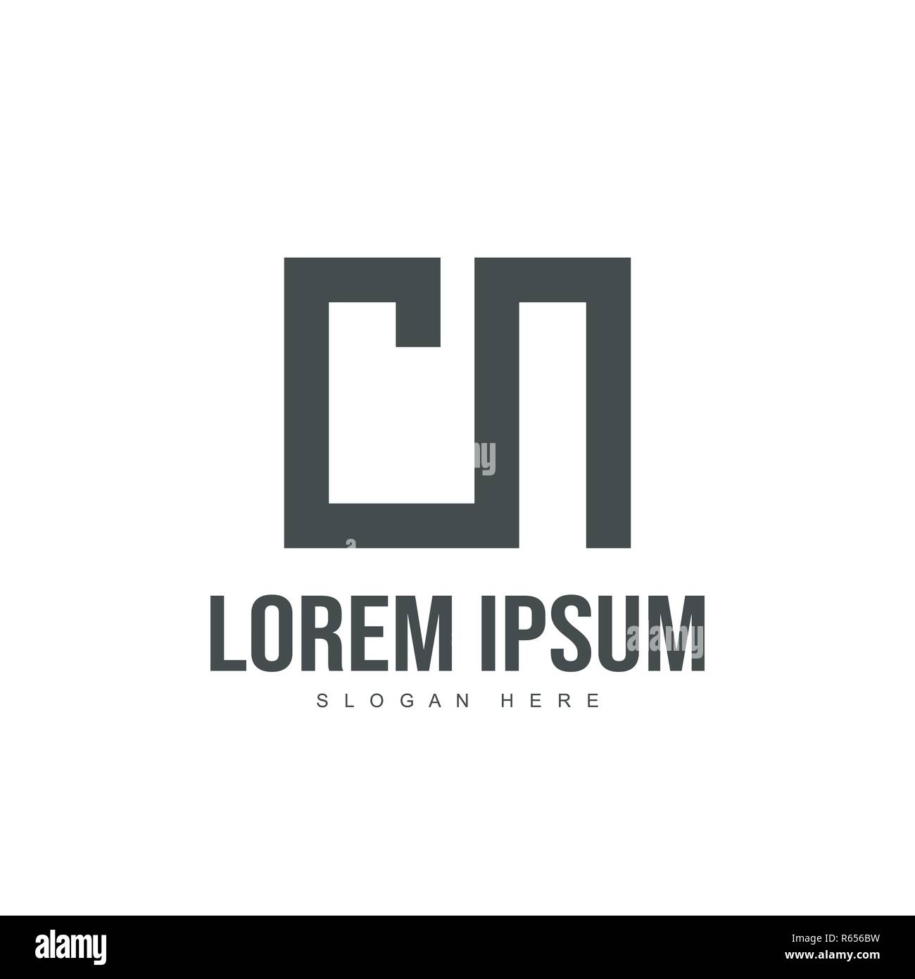 CN Letter logo design. Initial letter logo template design Stock Vector ...