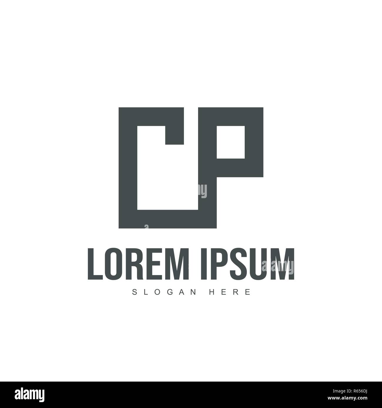 CP Letter logo design. Initial letter logo template design Stock Vector ...