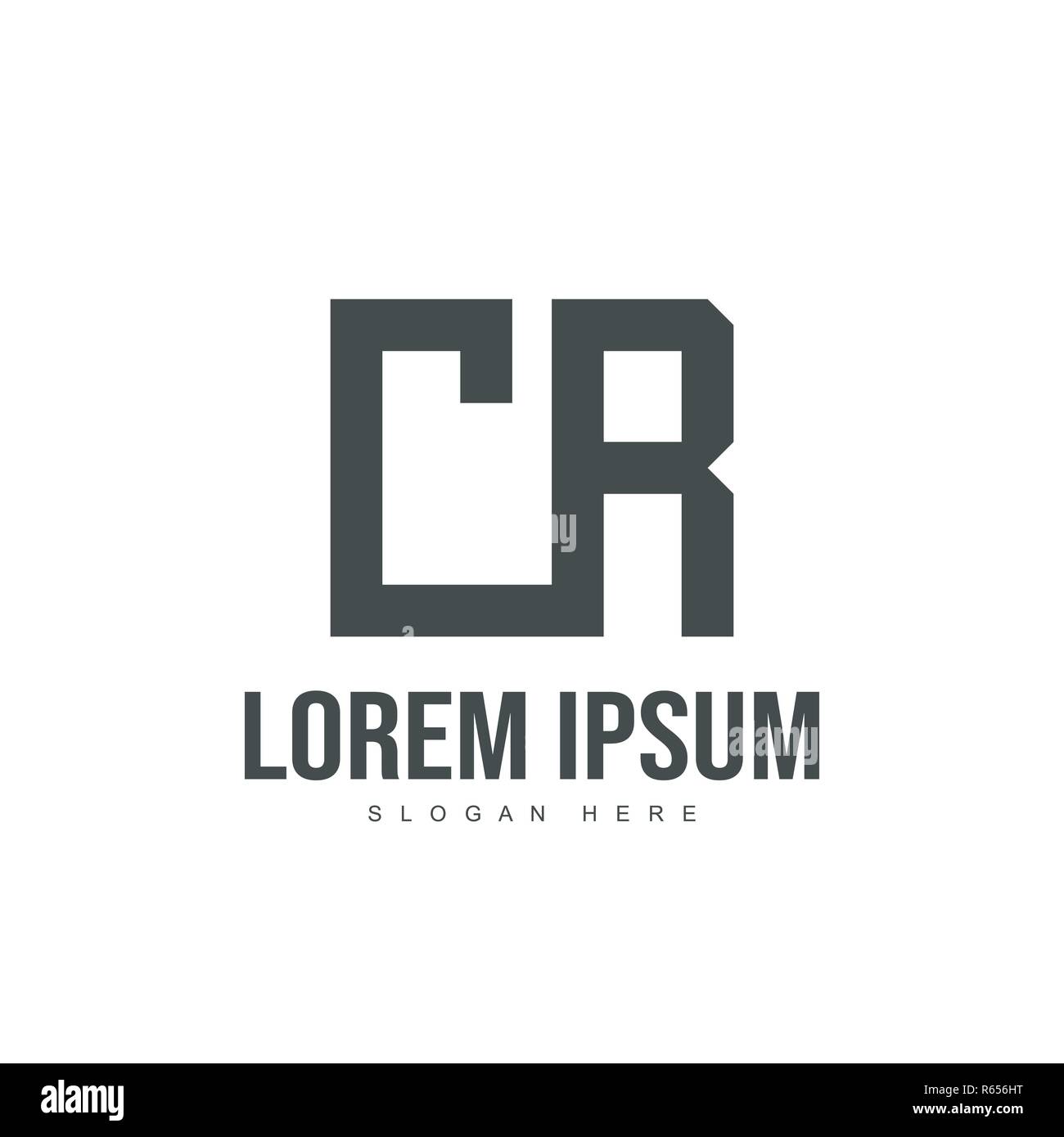 CR Letter logo design. Initial letter logo template design Stock Vector ...
