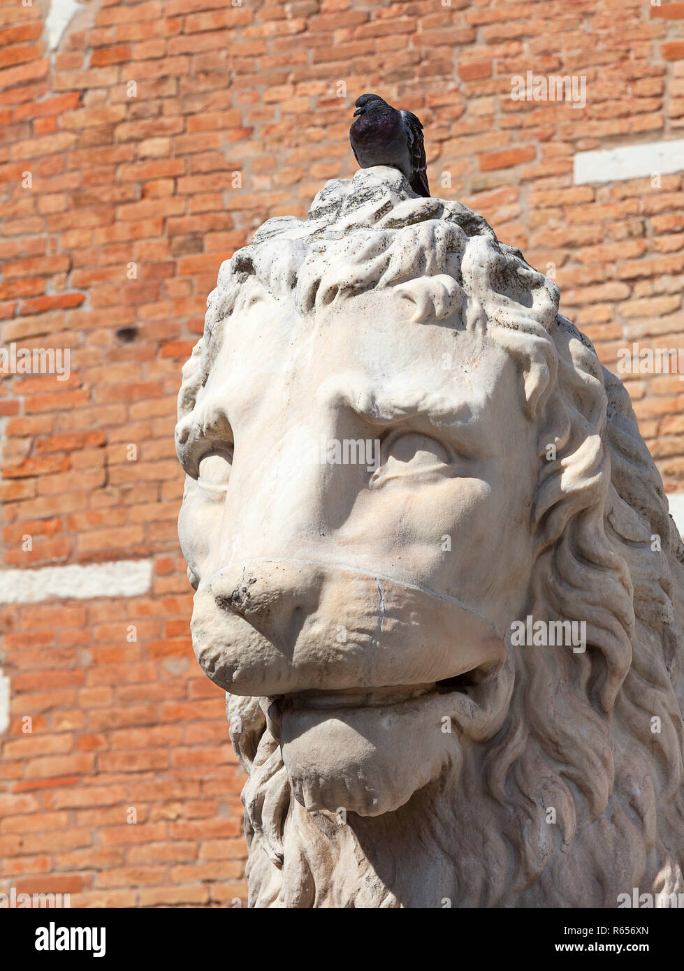 Venetian Arsenal, complex of former shipyards and armories, stone lion ...